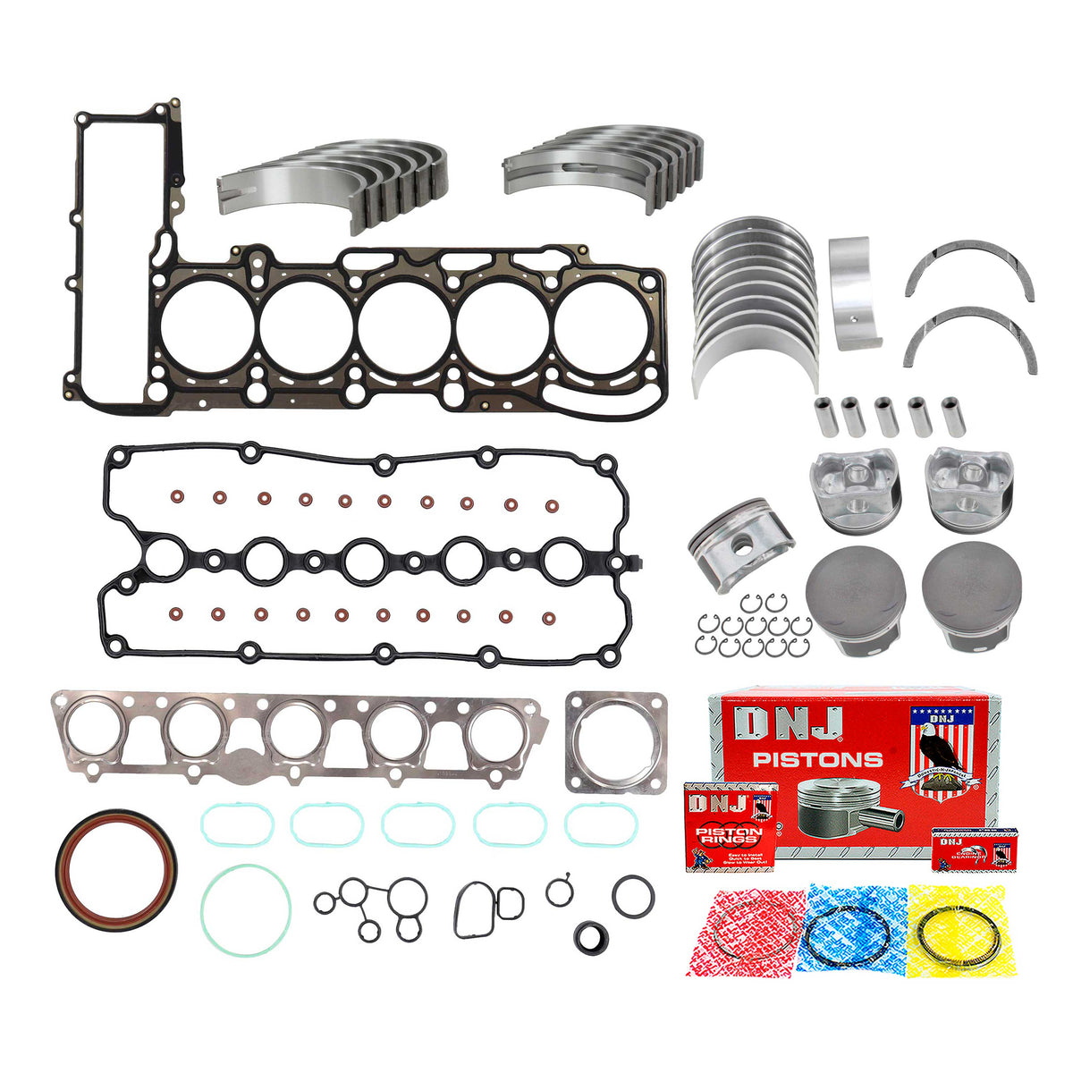 2005-2014 2.5L L5 Engine Rebuild Kit for Volkswagen Beetle, Jetta ...