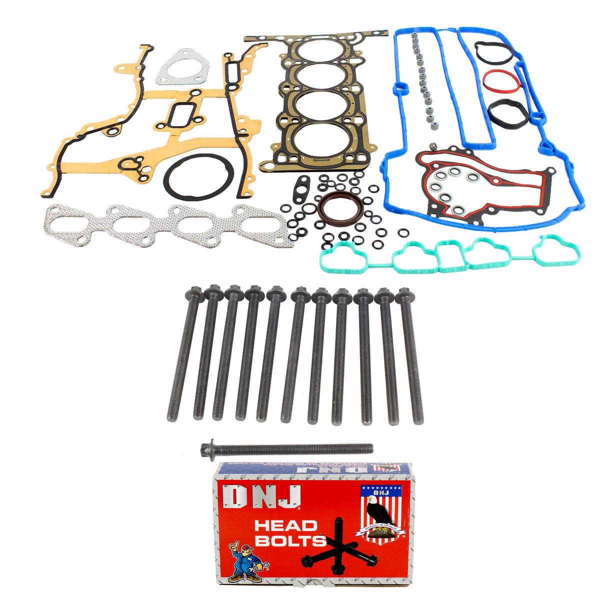 2011-2021 Buick & Chevy 1.4L L4 Cylinder Head Gasket Set w/Head Bolts ...